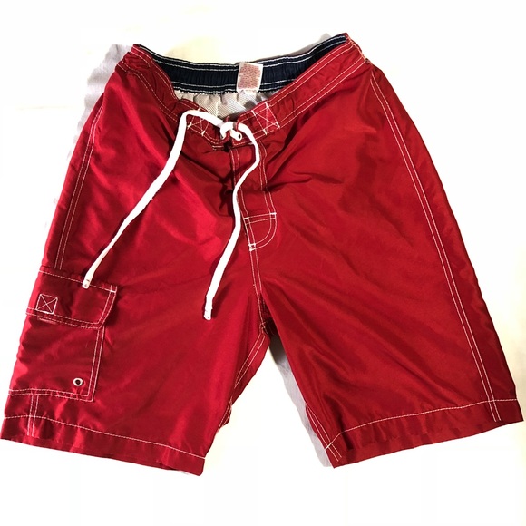 Merona | Swim | Mens Merona Board Shorts Red Small | Poshmark